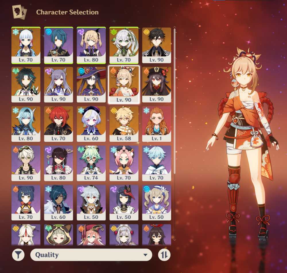 ASIA AR57 | 5 stars*12 Yoimiya(C1),Eula,Zhongli,Xiao,Hu Tao,Nahida ...