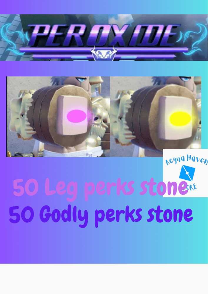 [LIMITED TIME OFFER] 50 Godly Perks Stones, and 50 Legendary Perks ...