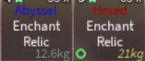 1x Abyssal Enchant Relic - 1x Hexed Enchant Relic - Fisch