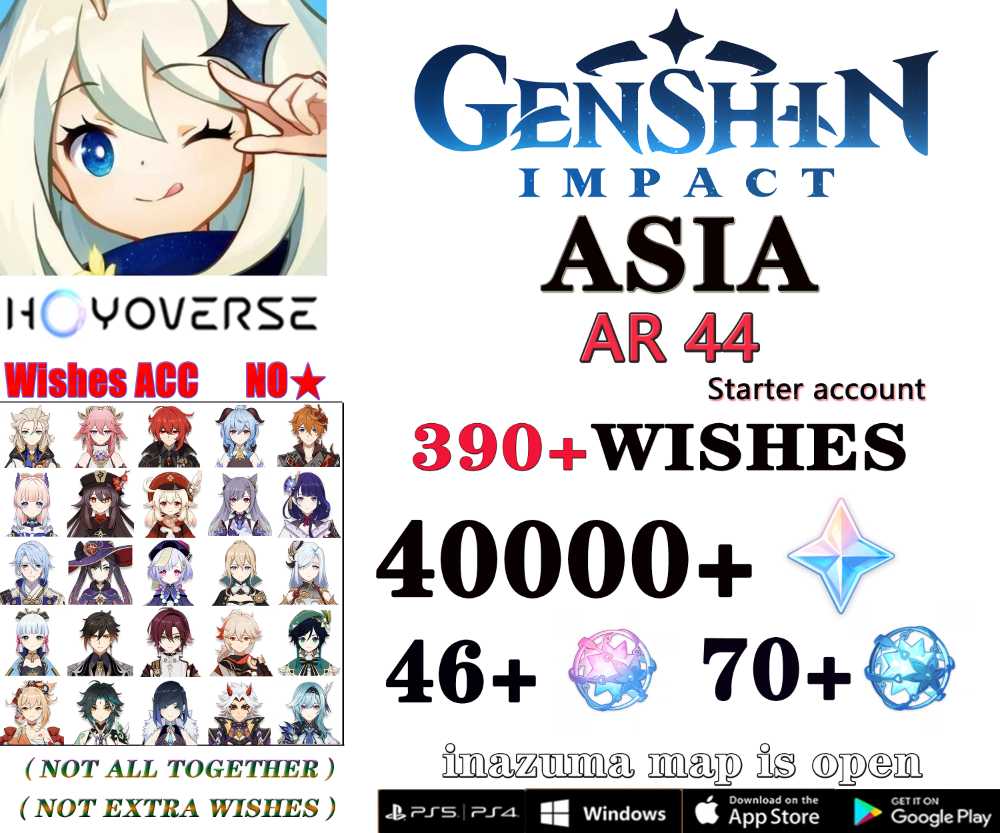Asia\ 390+ Wishes Accounts\AR44\40000+ Primogem 46+Intertwined Fate 70 ...