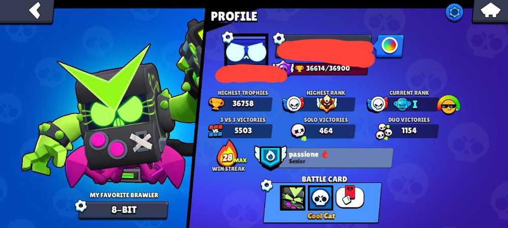 RARE BS ACCOUNT 36K+ TROPHIES 8 BIT VIRUS 78/80 BRAWLERS 3 HYPER ...