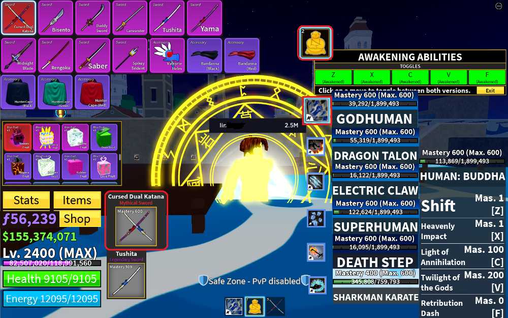 [Blox Fruits] Lv2400 | Fully Awakened Buddha