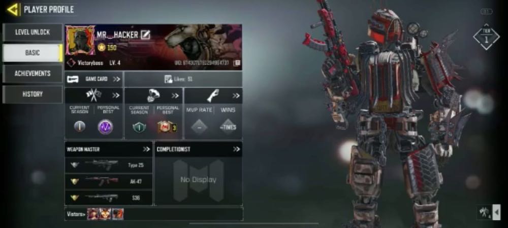 150 lvl, 3 mythic weps, 198 character skins