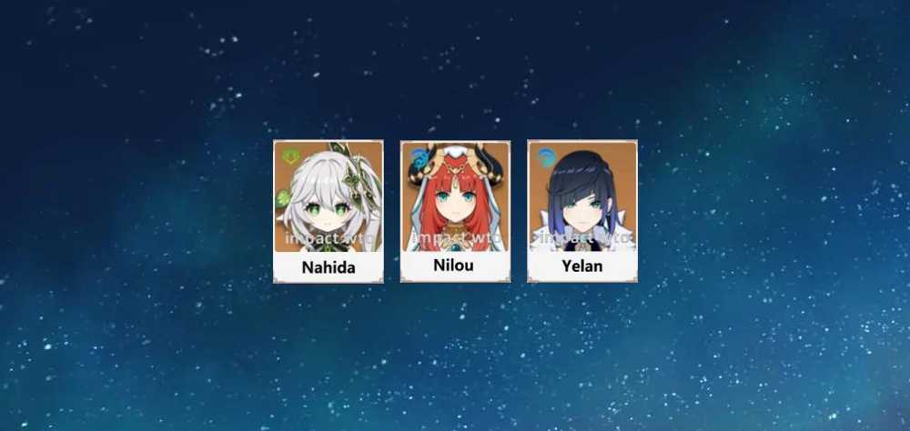 Nahida + Nilou + Yelan，Asia AR10【Contains 6 to 18 random 4-star heroes ...