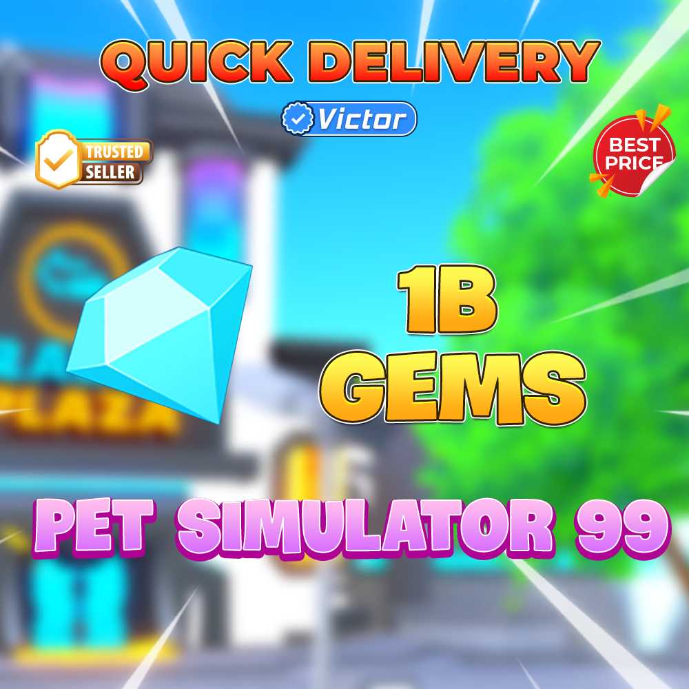 [CRAZY SALE] 1B Gems | Pet Simulator 99 | PS99 FASTEST