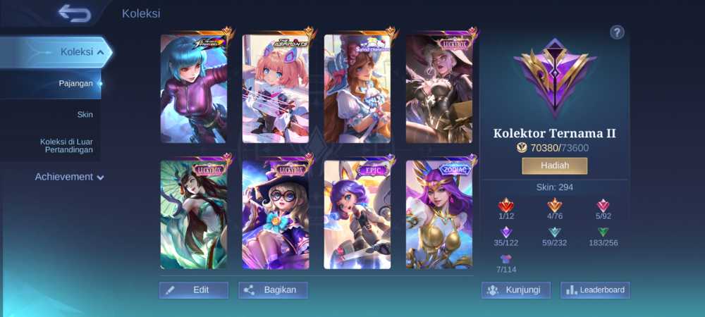 Lv 108 Skin 294 Highest Rank 67 | Legend Gusion Kof Aurora And Karina ...