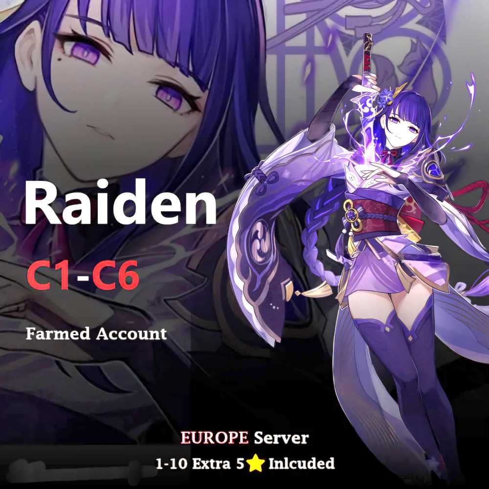 C1 - C6 Raiden Genshin Impact Account [EU]