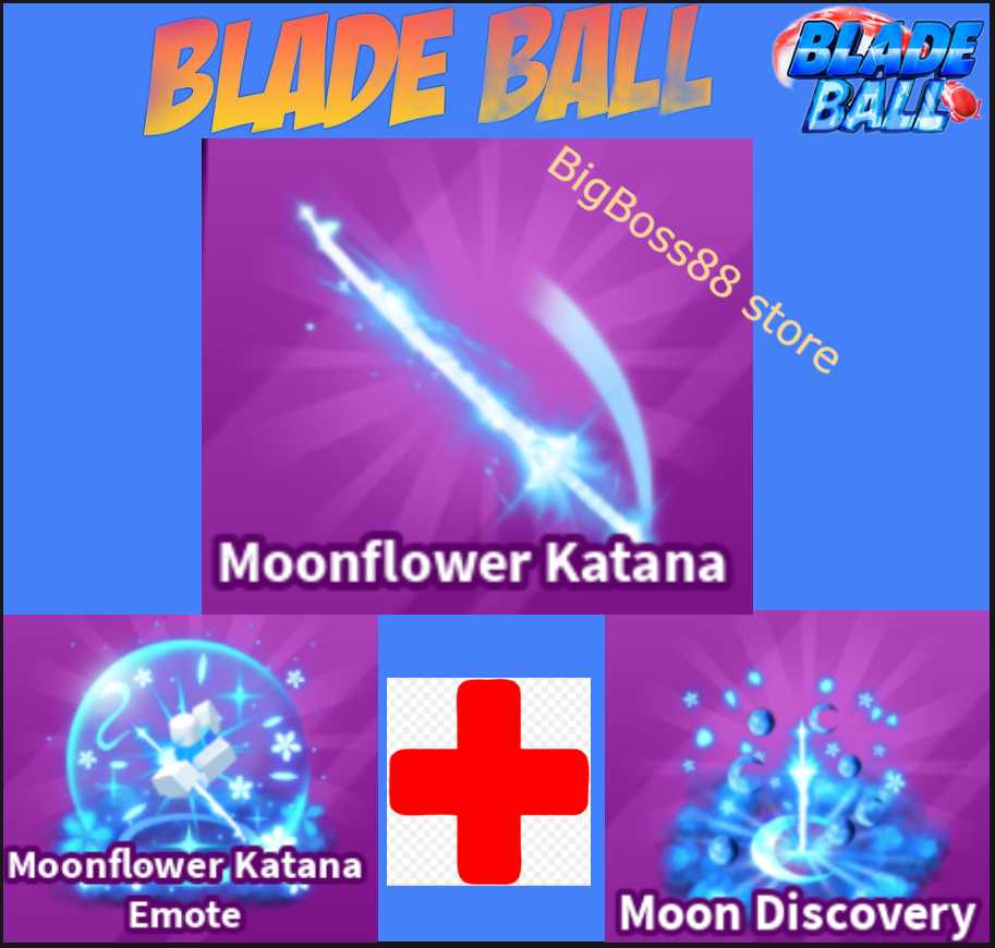 Moonflower Katana Full set - Blade Ball