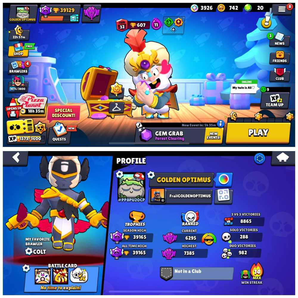 39.1k Trophy 14 Hypercharged - Shelly , Colt , Bull , Rosa , Jessie , Dynamike , EMZ , Piper ...