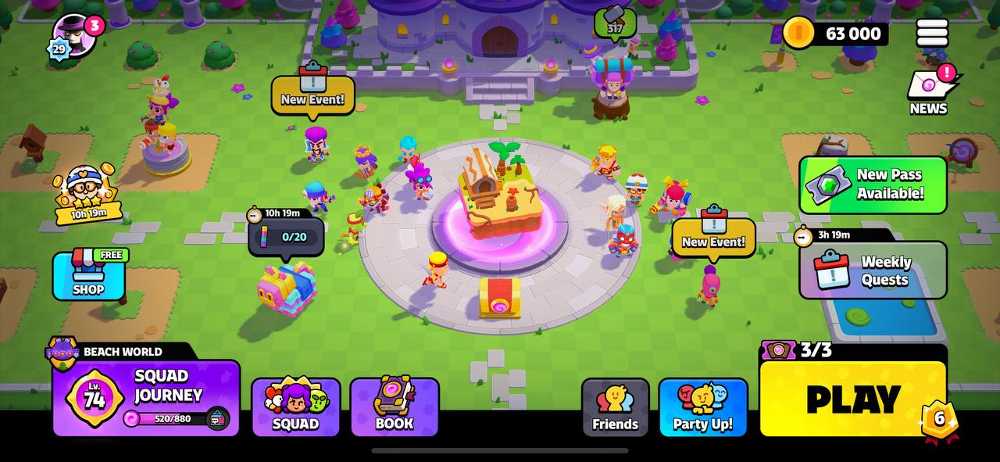 29 XP LVL 74 SQUAD JOURNEY ⭐ 25 SQUADS 41 EMOTES 26 BATTLE MODS 43 ...