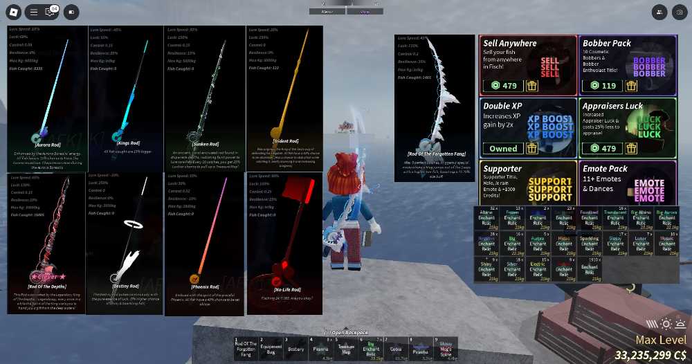 FISCH | Rod Of The Forgotten Fang | No-Life Rod | Rod Of The Depths Rod ...