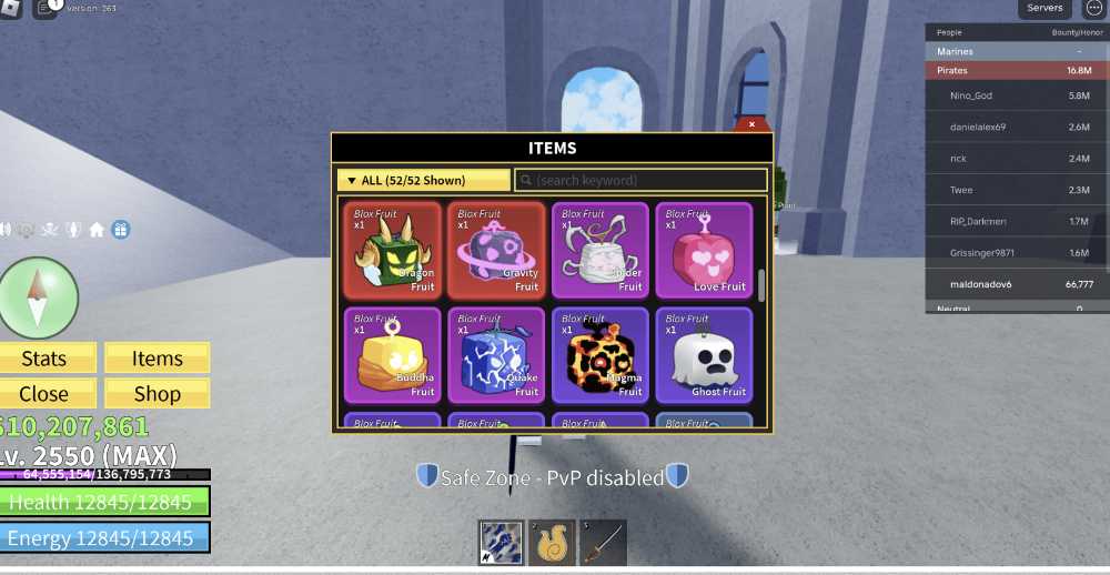 Blox Fruits / Dragon Inventory / Unlinked / NBR19