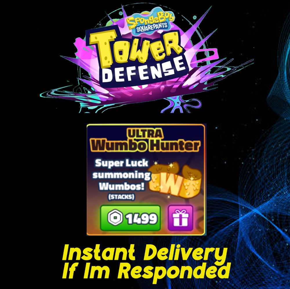 (INSTANT DELIVERY) Spongebob Tower Defense Ultra Wumbo Hunter