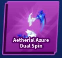 aetherial azure dual spin emote - blade ball