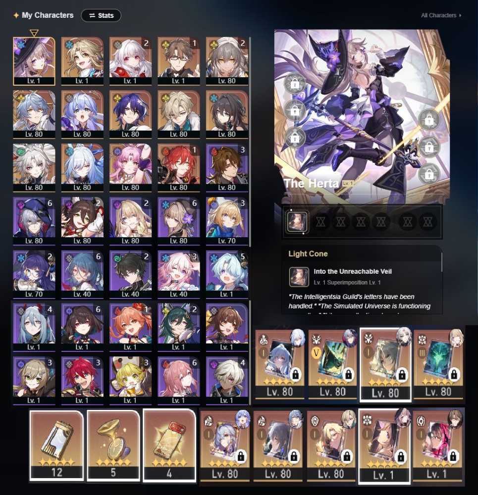 Instant Delivery - Asia TL 70 26x 5⭐ The Herta E0S1, Feixiao E0S1 ...