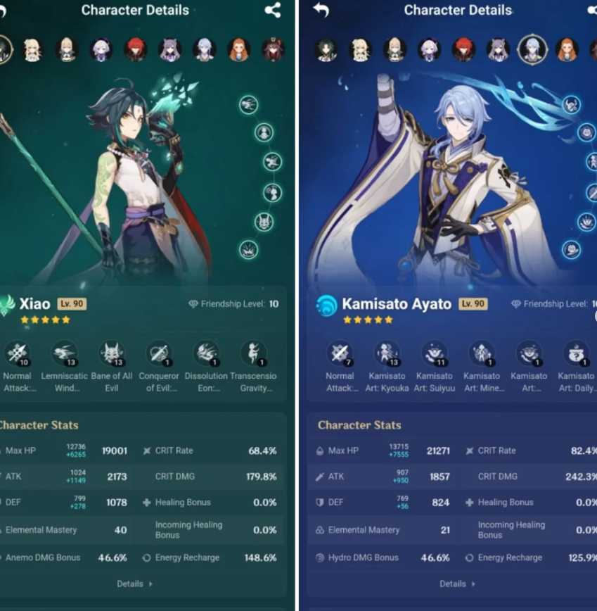 ASIA AR 60 C6 XIAO SIGN2 C6 AYATO SIGN HUTAO SIGN NAHIDA SIGN ...