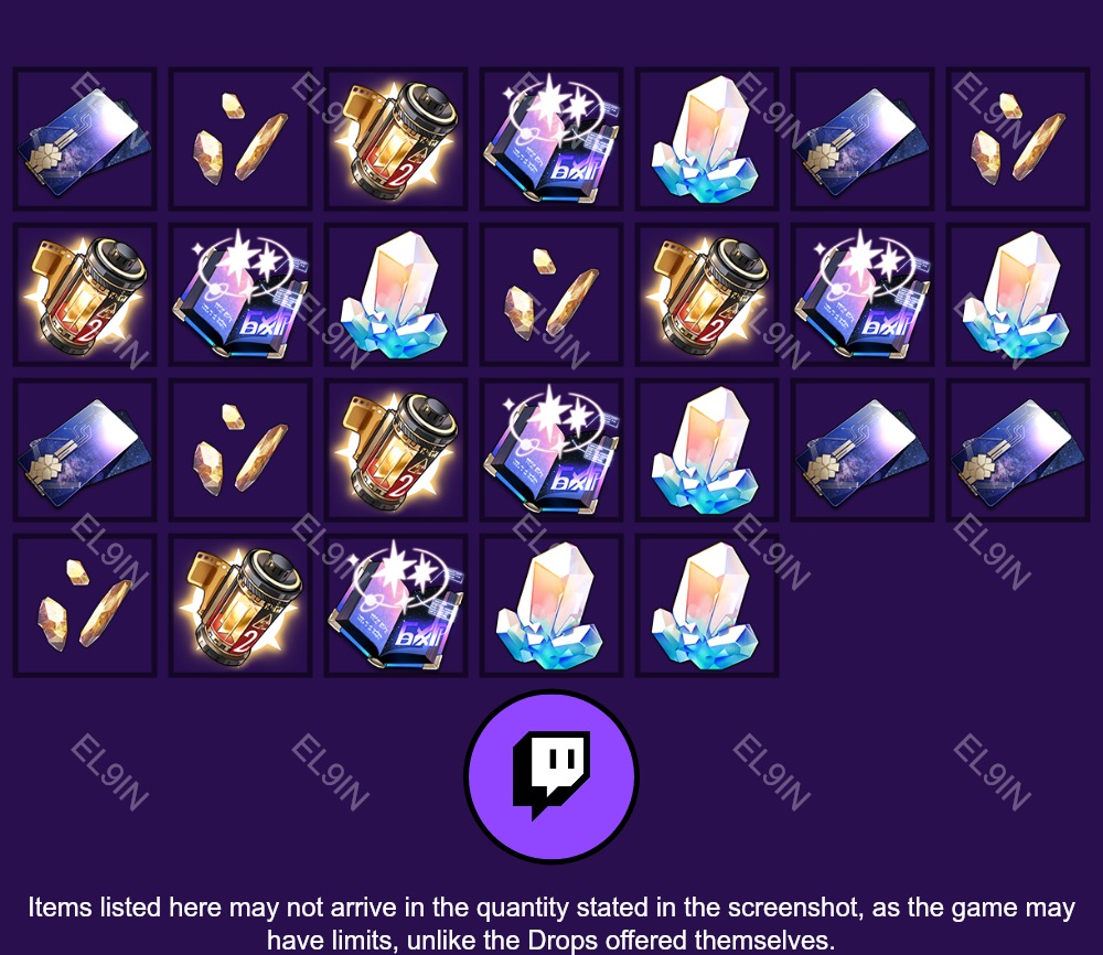 Twitch Drops V3.0 Honkai: Star Rail Honkai: Star Rail [Total 26 Items]