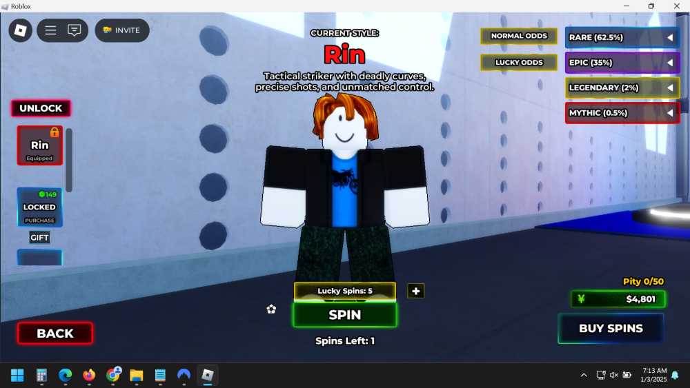 100% [Instant] [BL:R] Rin Style + 5x Style Lucky Spins | Genius Flow ...