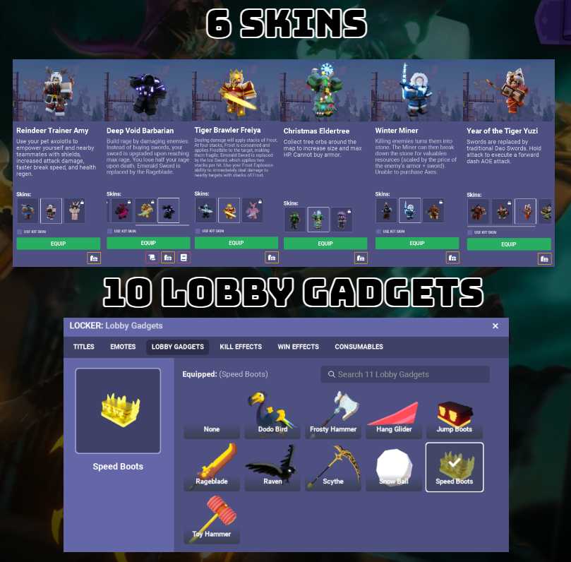 [ BEDWARS ] - Aery - Void Regent - Shiela - | 40 Kits + 6 Skins | 10 ...