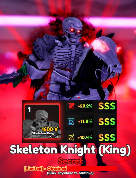 Skeleton Knight (King) SSS SSS SSS Secret Evo Full SSS - Anime ...