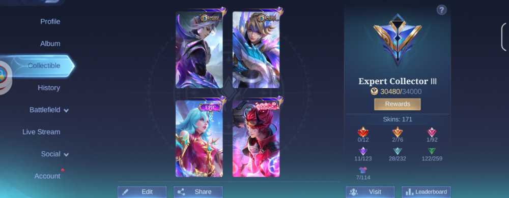 LVL92| 125 HEROES + 171 SKINS | ALL Emblem Max| ~Colector Natalia ...