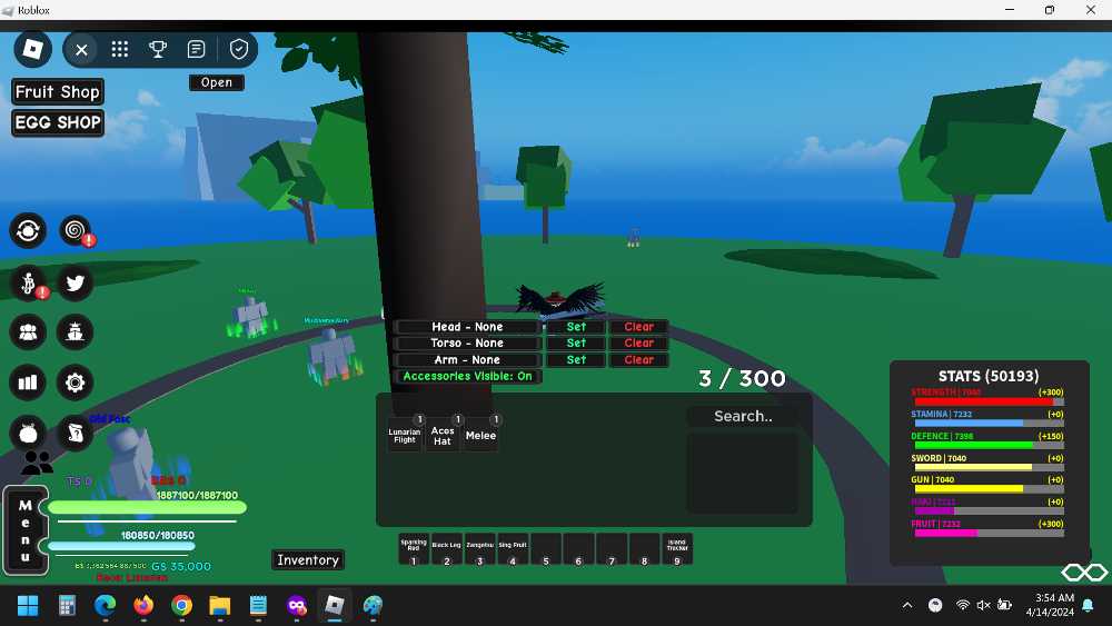 100% [Fast] [AOPG] 50193 Total Stats | Race Lunarian | Sing Fruit ...