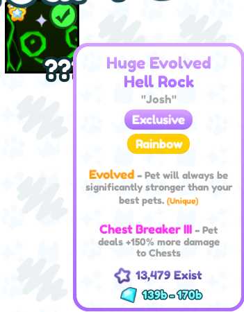 Rainbow Huge Evolved Hell Rock (CB 3)
