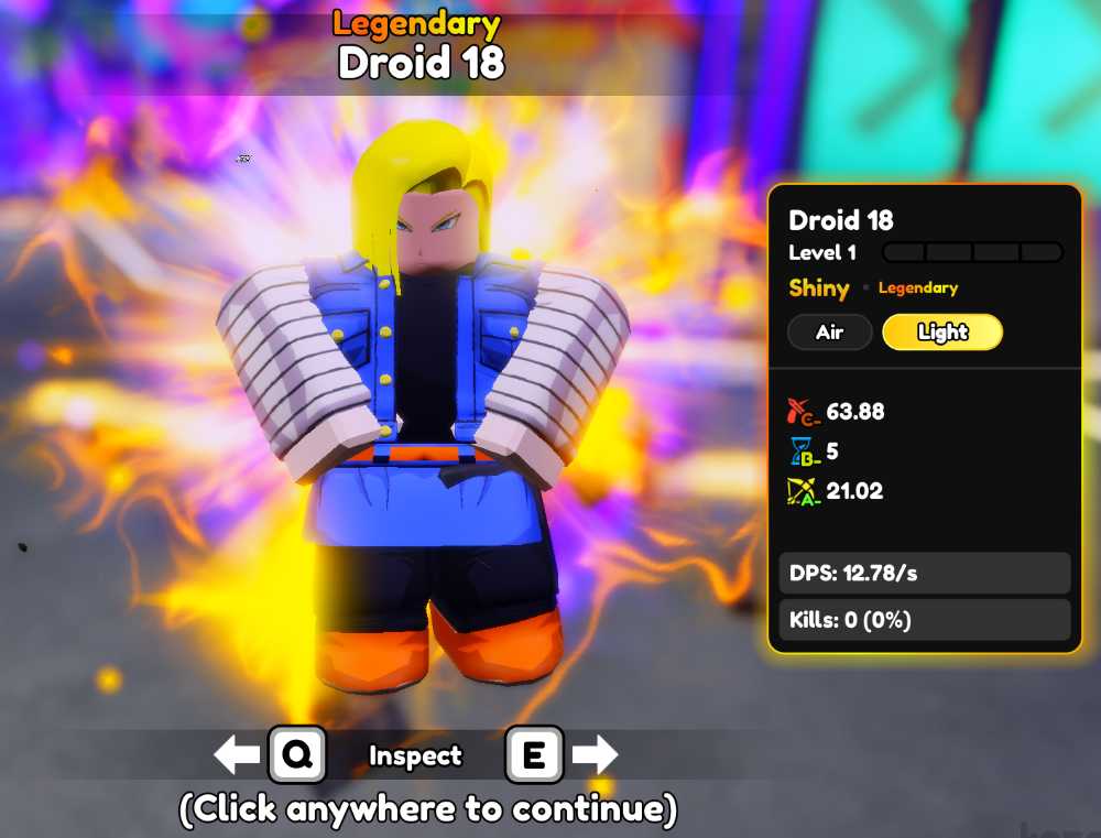 SHINY DROID 18 ANIME REBORN