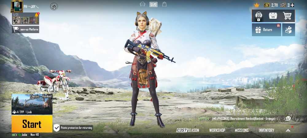 Urgent Sale PREMIUM BGMI ACCOUNT WITH GLACIER LEVEL 1/ 145+ GUN SKINS ...