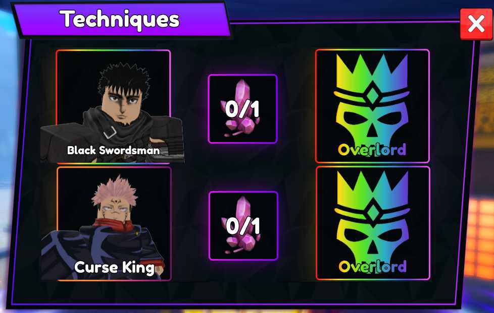 OVERLORD Curse King EVO + OVERLORD Black Swordsman | Unverified Account ...