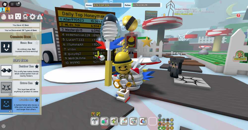 B72 | Bee Swarm Simulator Account | 42 Bee | Cub Buddy | BSS | Beeswarm ...