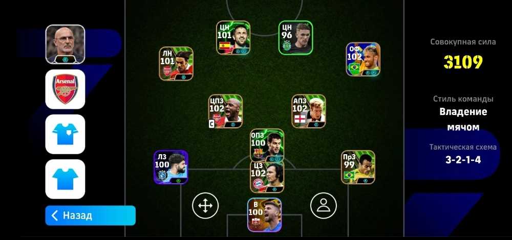 Neymar (102), Vieira (102), and Scholes (102) lead the charge with a ...