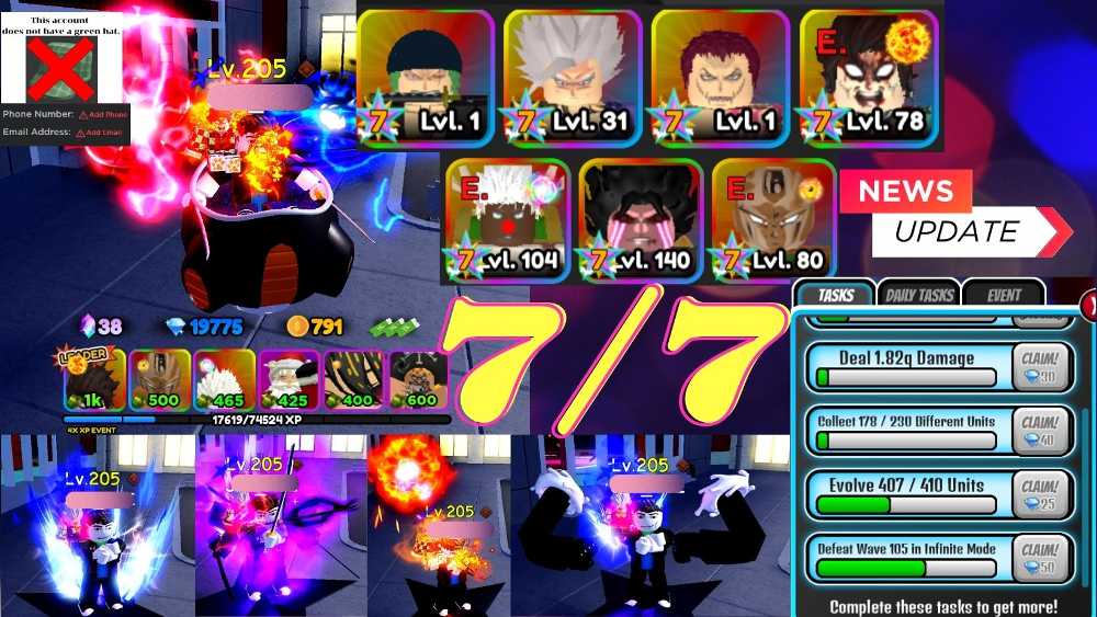 NEW!! UpdateNo.AS40⭐ASTD⭐ All Star Tower Defense META ACCOUNT lvl205 ...