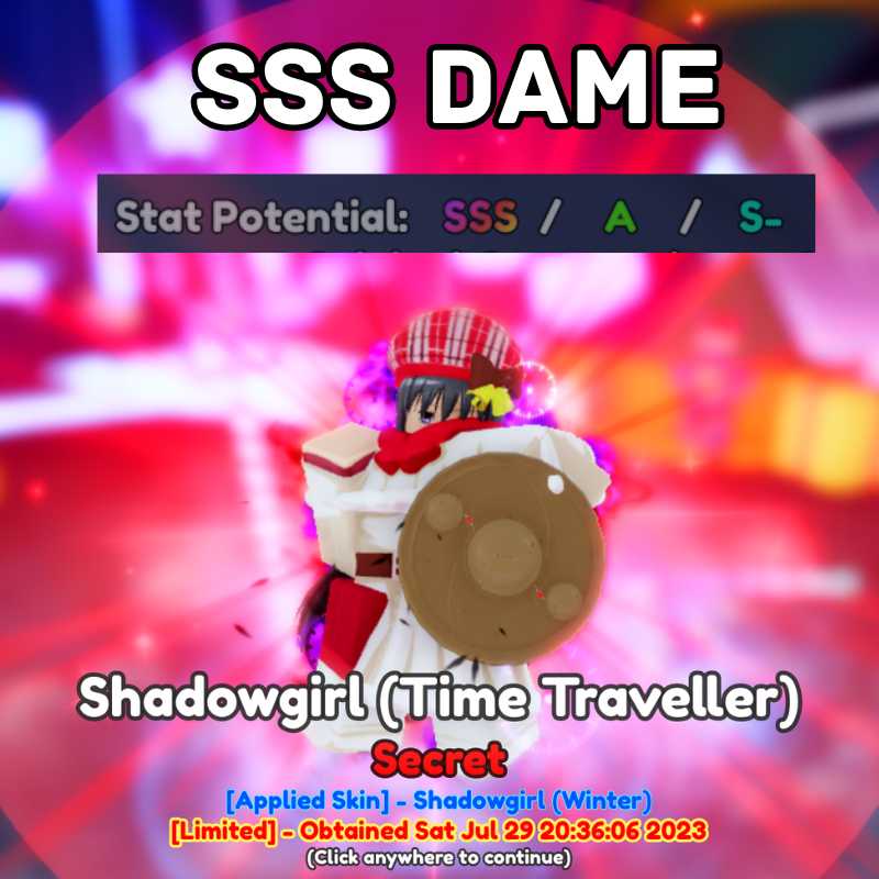 A494Shadowgirl / Homura SSS DAME 21.2% - Anime Adventures - Instant ...
