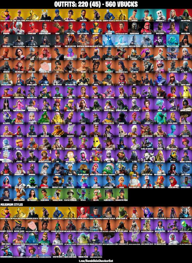 220 SKINS+TAKE THE L+GO MUFASA+GET GRIDDY+JOHN WICK+OG STW+FISHSTICK ...