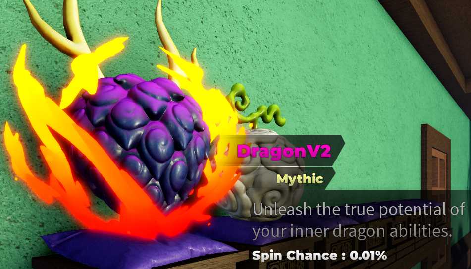 [Fruit Battlegrounds] Dragonv2 Fruit | Starter | Unverified Account