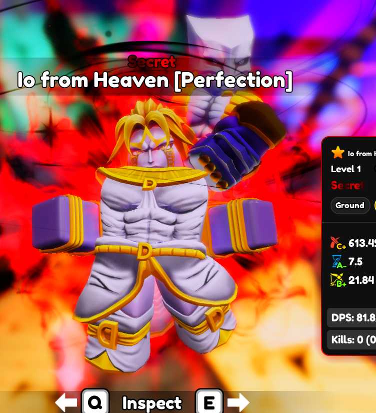 Anime Reborn - Secret Unit Dio / Io From heaven ( Perfection ) EVO Roblox
