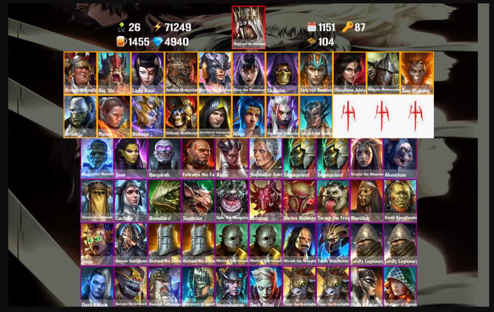 1151 Days 71.2k Energy [Mythical Starter] Siegfrund the Nephilim ...