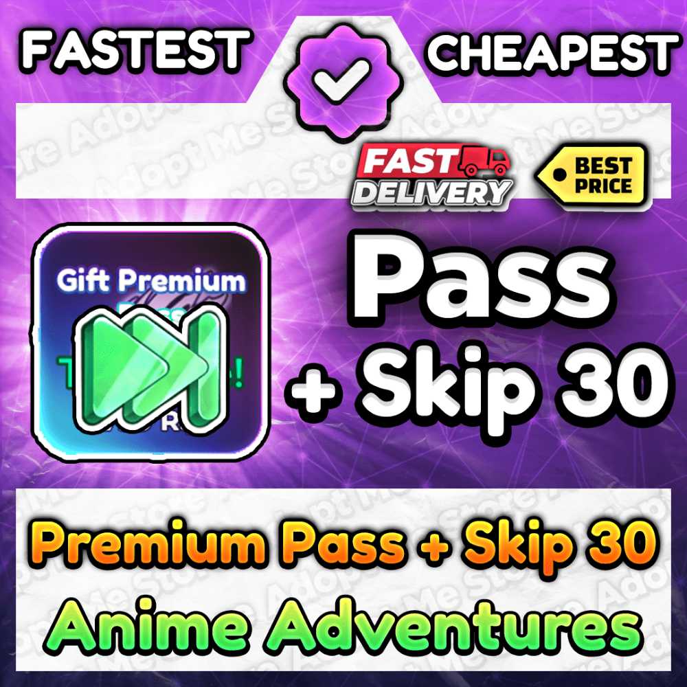 30X Skip Tiers and Premium Pass for Anime Adventures - Anime Adventures ...