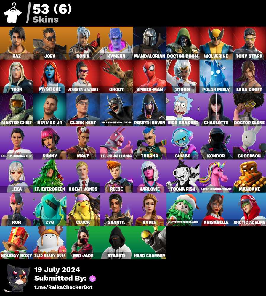 [PC/PSN/XBOX] 53 skins-Master Chief - Raz - Joey - Ronin - Kymera ...