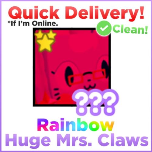Huge Rainbow Mrs Claws / PSX Pet | Pet Simulator X