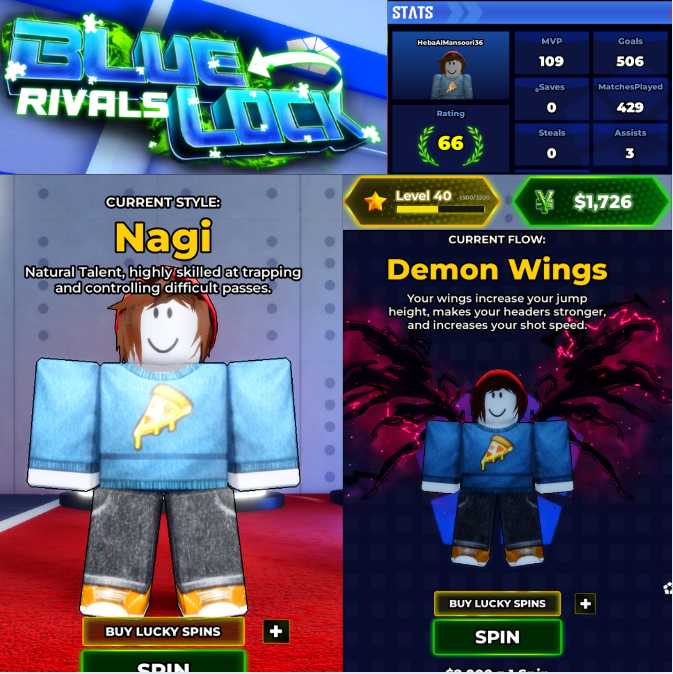 ROBLOX | Blue Lock: Rivals | Style Nagi | Flow Demon Wings | Unverified ...