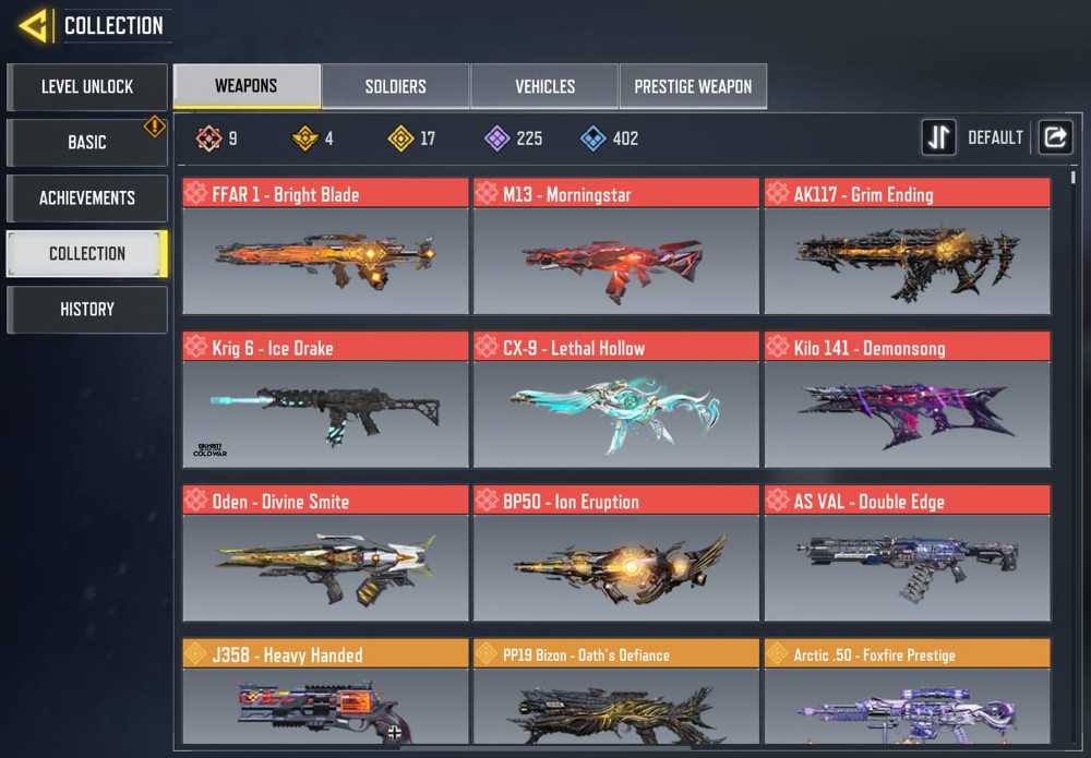 BEST DEAL CODM GLOBAL-9X MYTHICAL WEAPONS WITH 17 LEGENDARY WEAPONS-2X MYTHICAL SOLDIER 1X ...