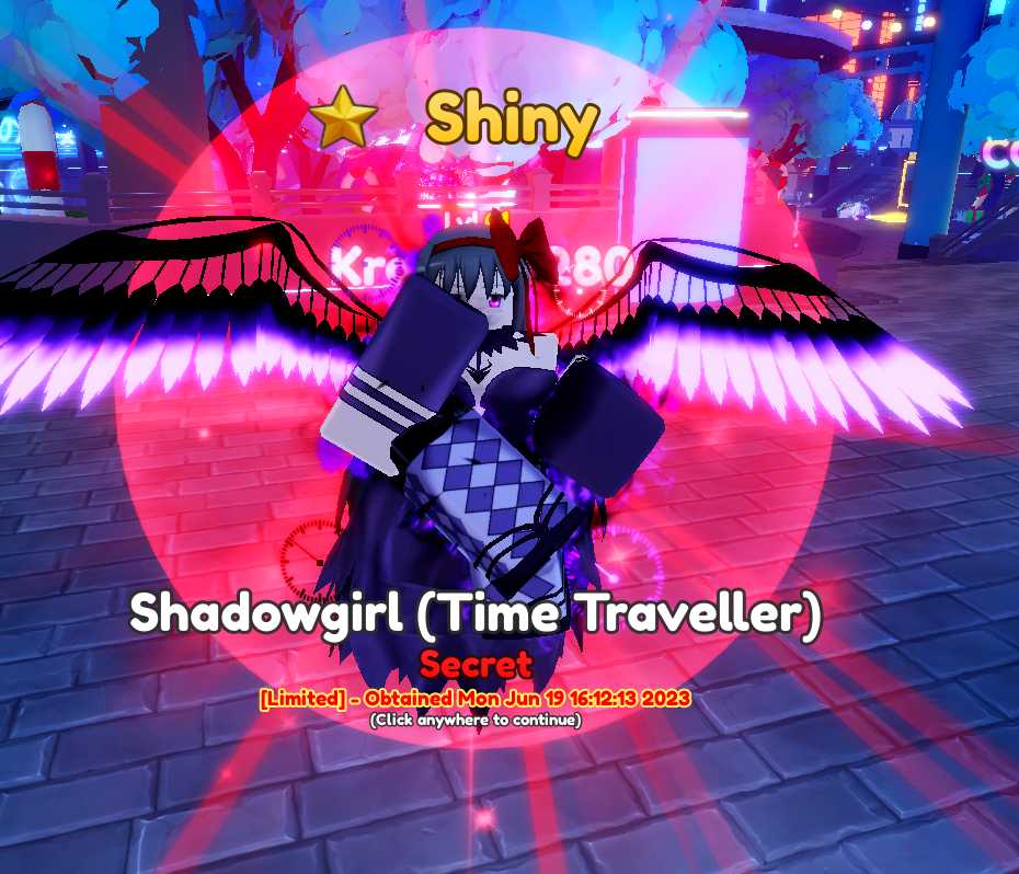 Shiny Homura S+/S/SSS / Shadow Girl ( Time Traveller ) Anime Adventures