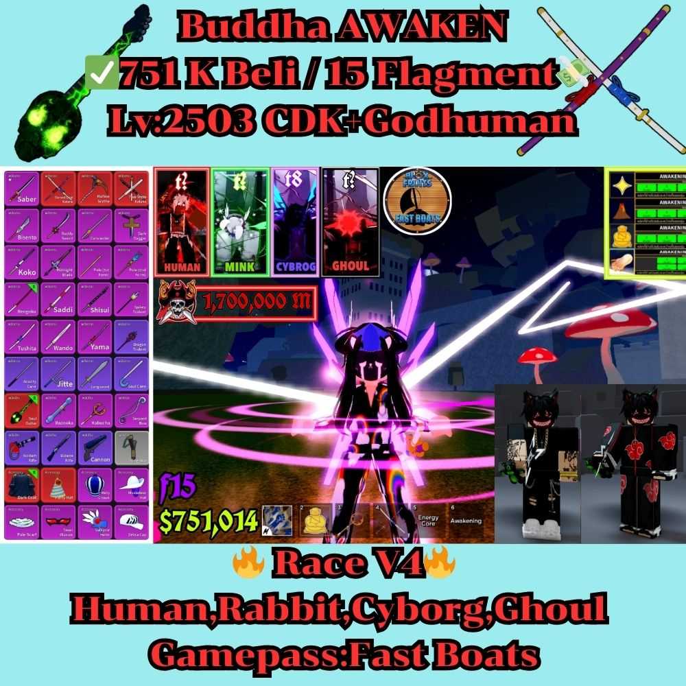 Race V4 Human,Rabbit,Cyborg,GhoulGamepass:Fast Boats Buddha AWAKEN 751 ...