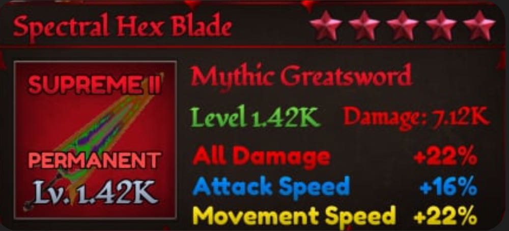 Spectral Hex Blade Slime Slaying Simulator