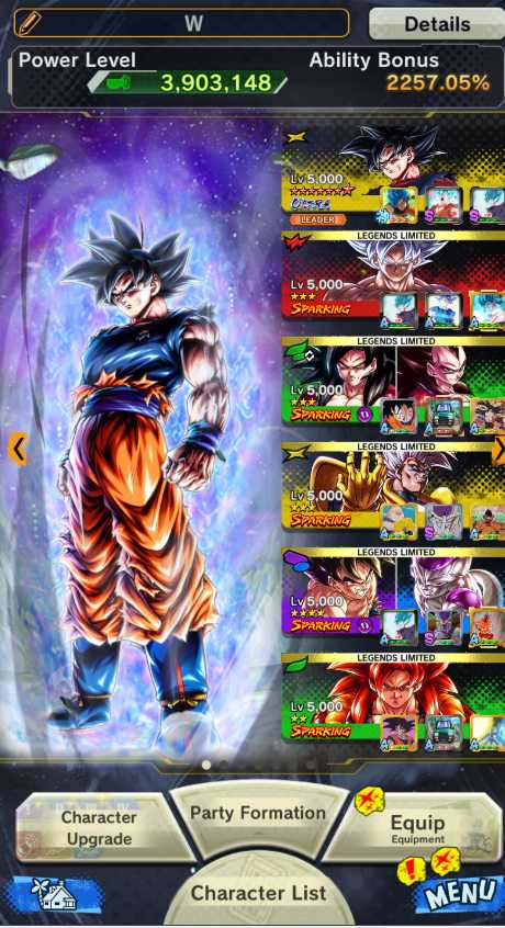 IOS+Android-Lvl 203-UL Goku Uis Full Red Star-18 LF(Goku and Frieza+God ...