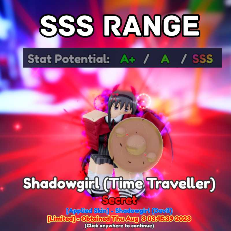 A196Homura Evo SSS Range - Anime Adventures - Instant Delivery