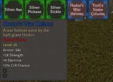 Rune Slayer / Hodor's war helmet / heavy class