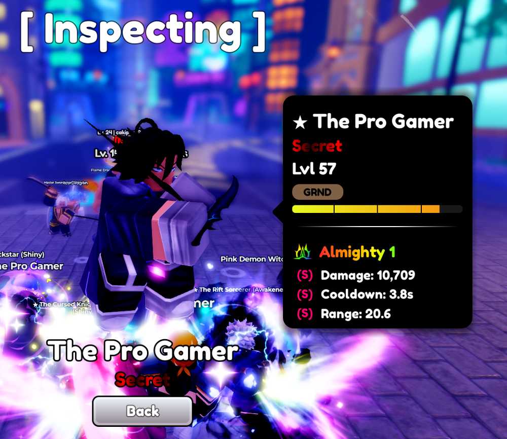 The Pro Gamer , Trait Almighty , Stats SSS ( Anime Defender )
